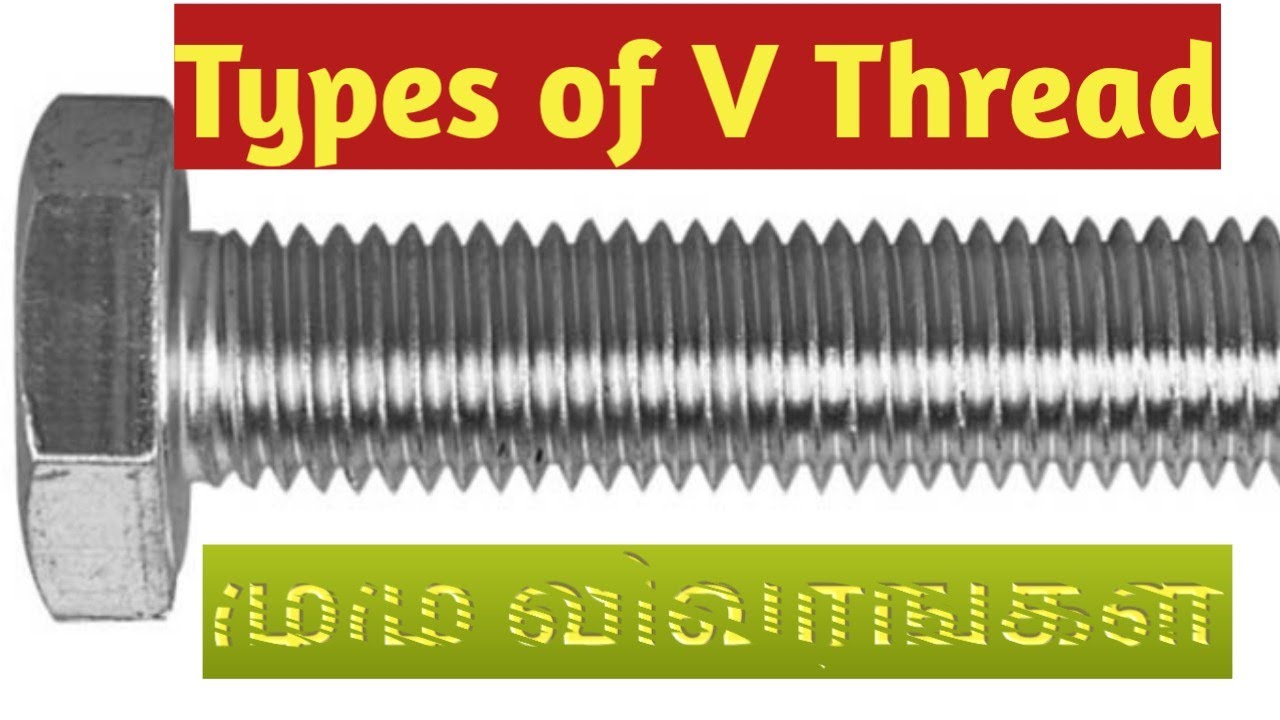 Explain All 'V' Threads calculation and parts in Tamil - YouTube