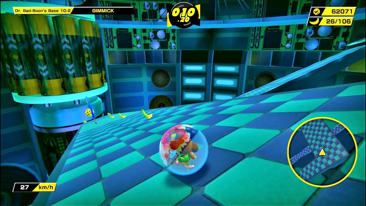 World 10-2 GIMMICK | Dr. Bad Boon's Base | Super Monkey Ball Banana ...