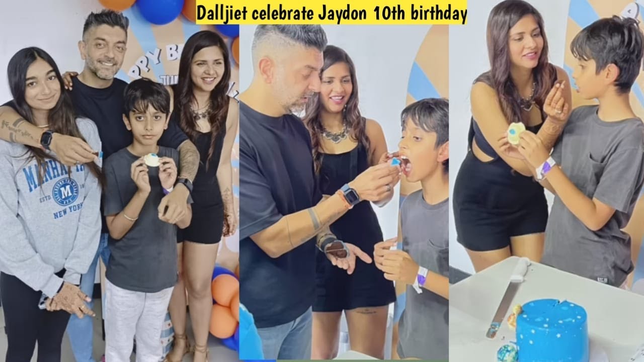 Dalljiet kaur nikhil Patel celebrate Jaydon Patel 10th birthday in ...