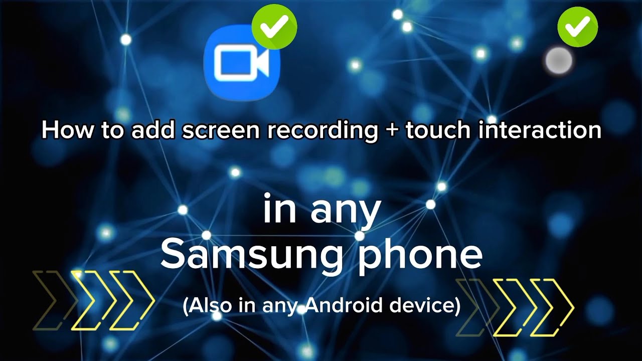 How to screen recording + touch interaction in Samsung phone | EASY ...