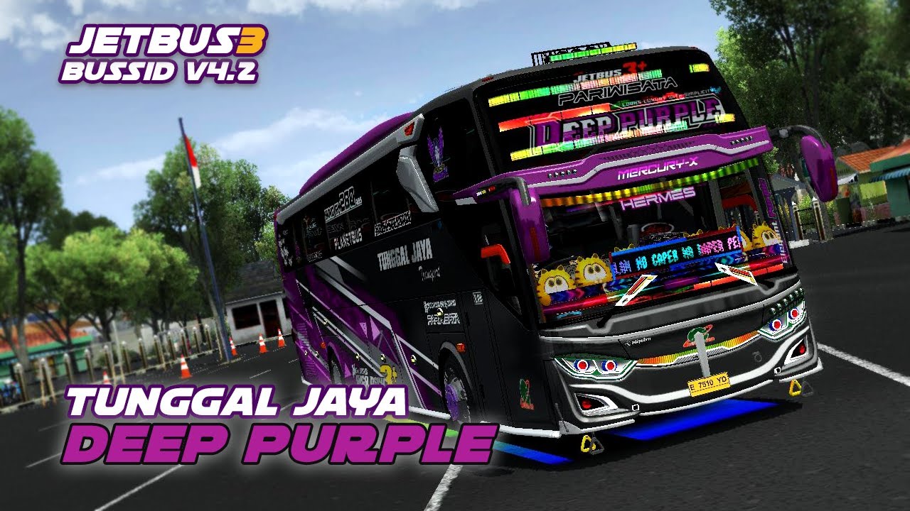 Terbaru guys! Livery Bussid Font Baru Tunggal Jaya Deep Purple || XHD ...