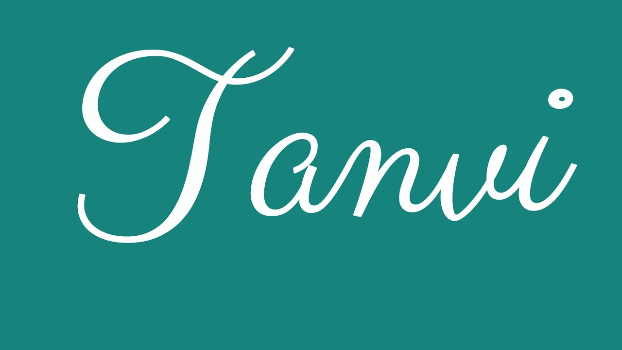 Learn how to Sign the Name Tanvi Stylishly in Cursive Writing - YouTube