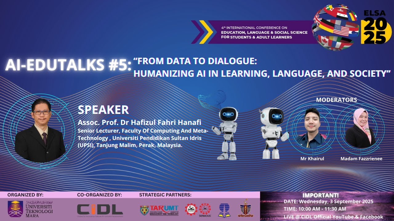 AI-EDUTALKS #7: “From Data to Dialogue: Humanizing AI in Learning, Language, and Society” - YouTube