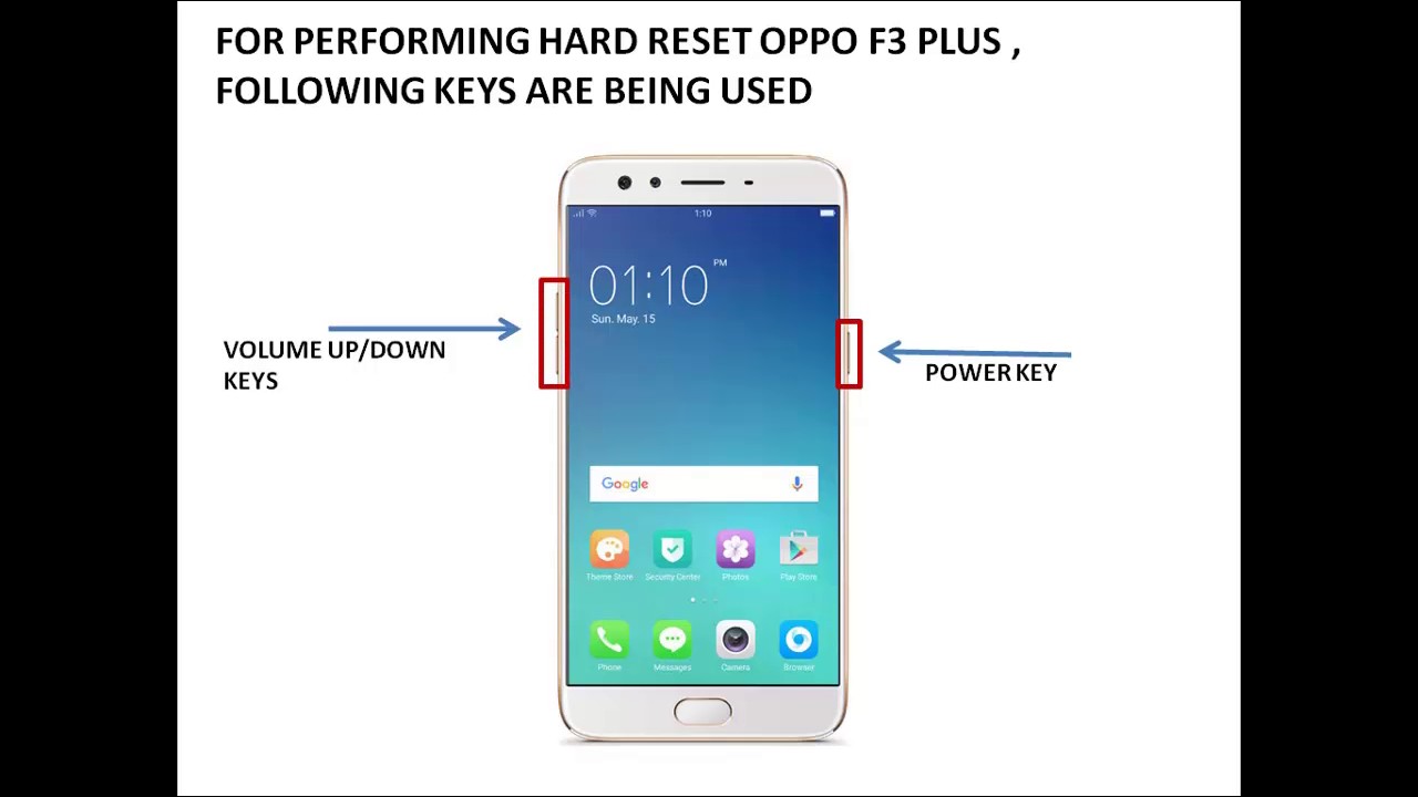 Oppo F3 Plus Hard Reset - YouTube