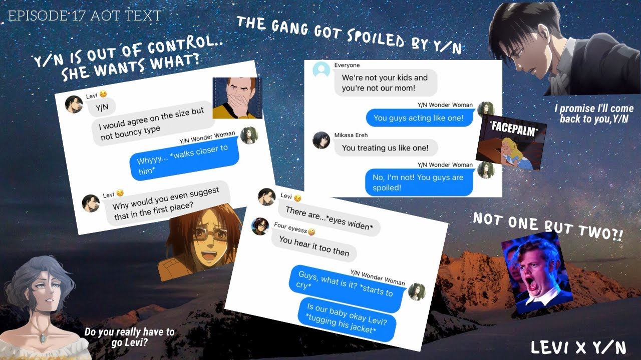AOT Text // Episode 17 // AOT Lyric Prank // Levi x Y/N // - YouTube