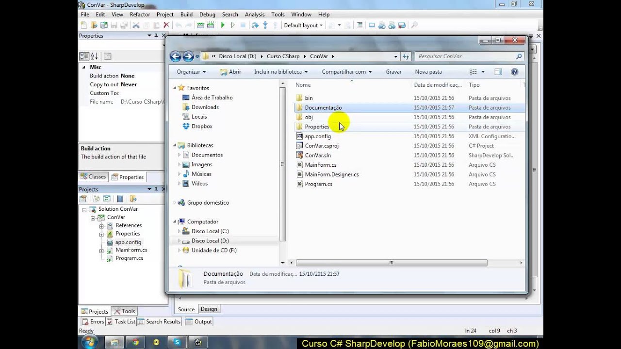 C# SharpDevelop - Aula 023 - Iniciando o projeto - YouTube