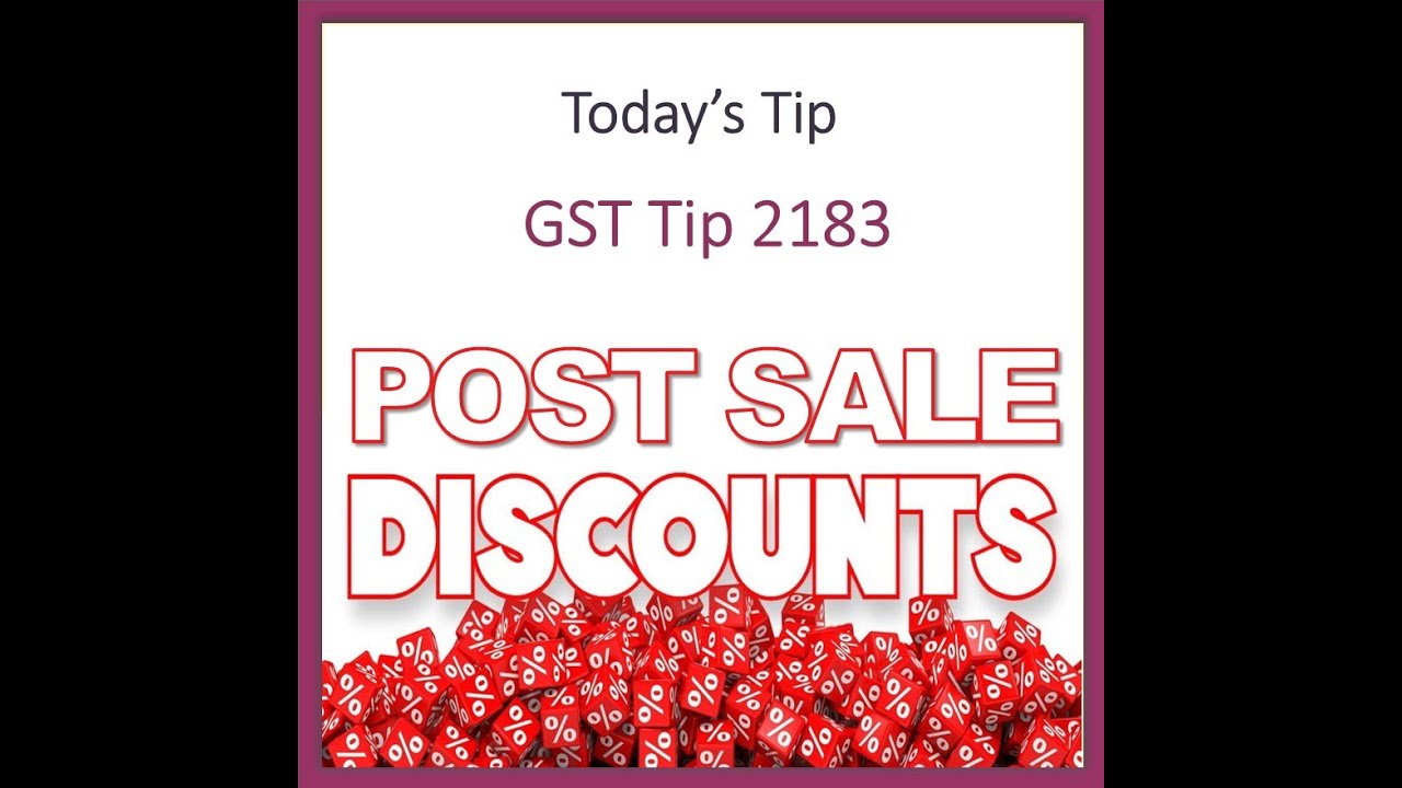 GST Tip 2183 – Clarification on Post-Sale Discounts | CBIC Circular 251 ...