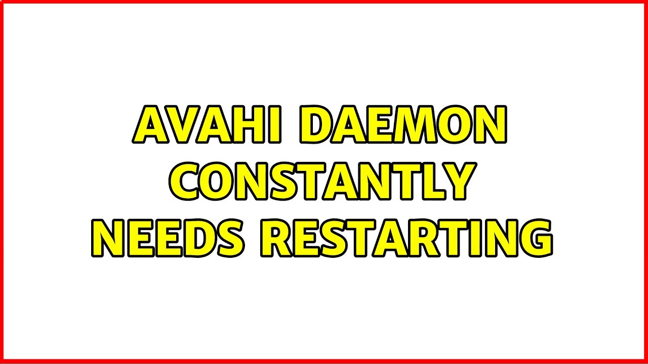 Ubuntu Avahi Daemon Constantly Needs Restarting YouTube ubuntu-avahi-daemon-constantly-needs-restarting-youtube