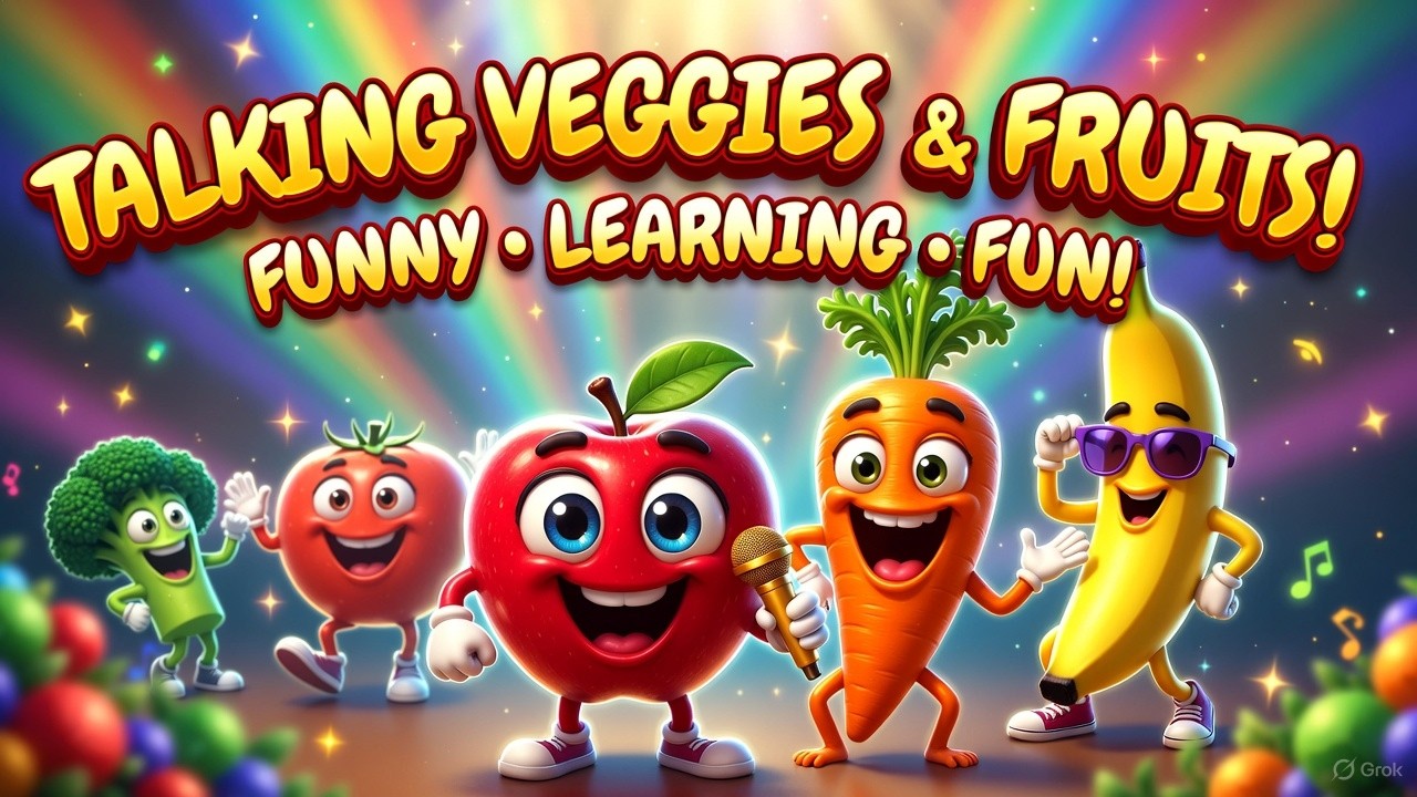 The Talking Veggies & Fruits Show I Moral Stories-Kids & children I ...