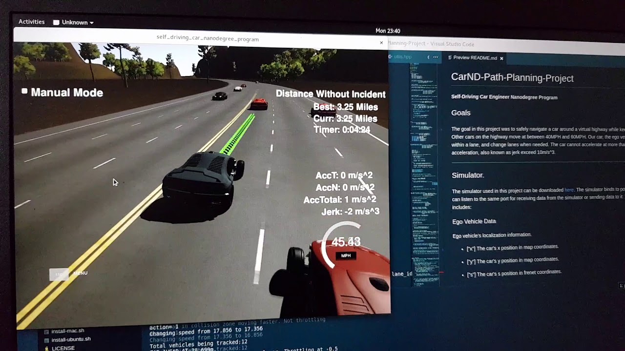Self-driving Car Path Planning - YouTube