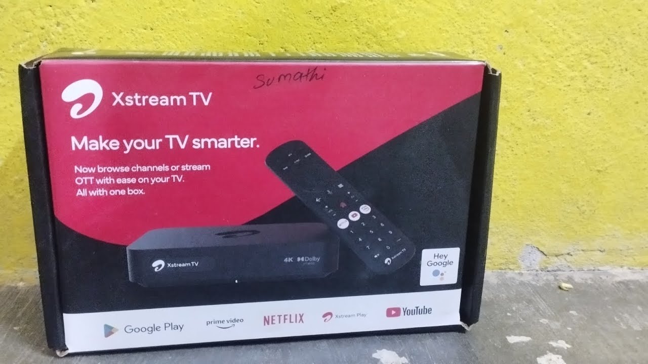 Airtel Xstream Android mini set top box (DTH) YOUTUBE, NETFLIX, AMAZON ...