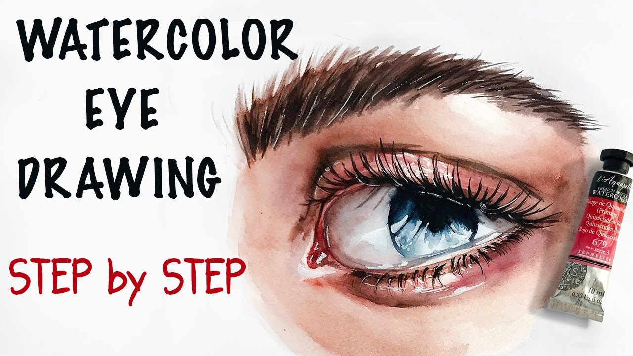 DRAWING EYE WITH WATERCOLORS STEP BY STEP | DRAWING TUTORIAL - YouTube