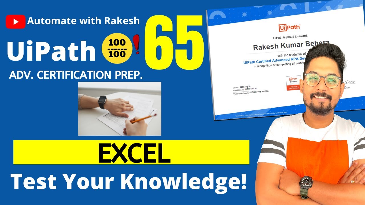 UiPath Advance Certification | Test 65 Excel Activities | UiARD ...