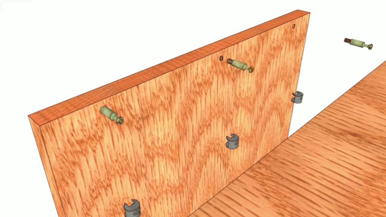 Furniture Connecting Cam Fitting with Dowel and Plastic Pre-Inserted ...