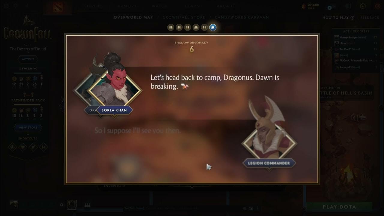 Shadow Diplomacy 6 (Crownfall Event | The Deserts of Druud - Act 2) - Dota 2 - YouTube