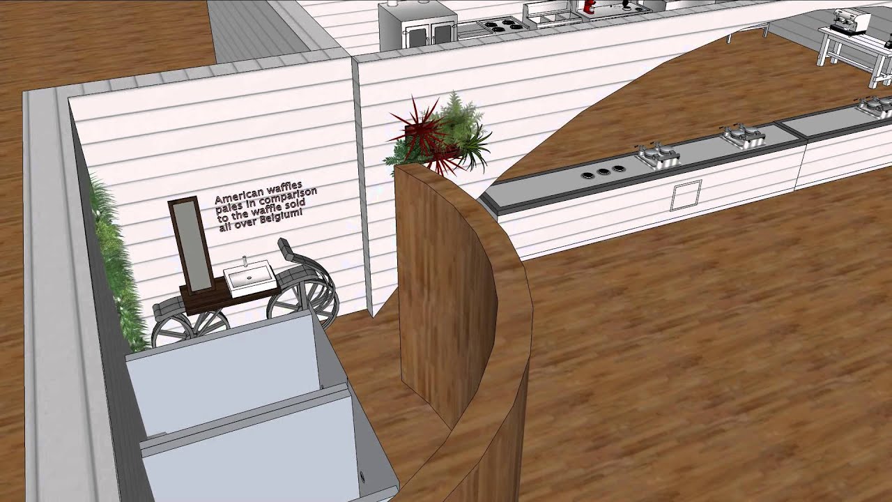 The Waffle House Interior Mock Up - YouTube