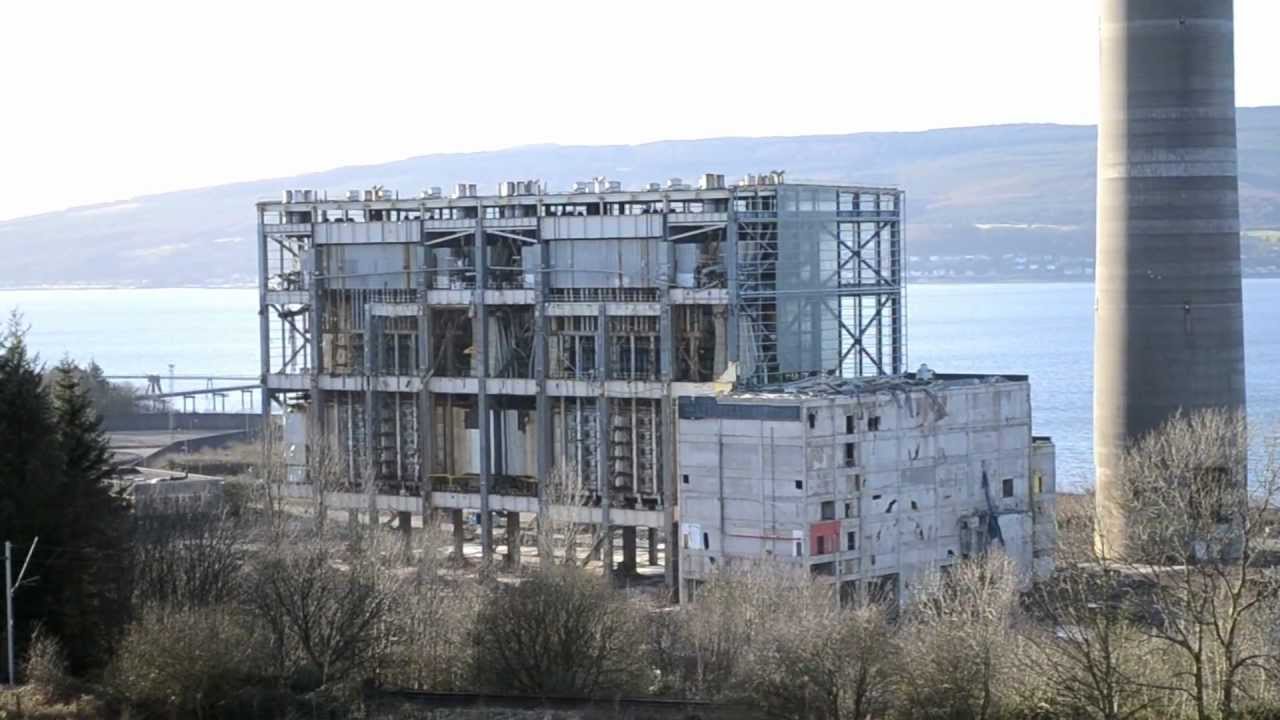Inverkip power station demolition 6/2/2013 - YouTube