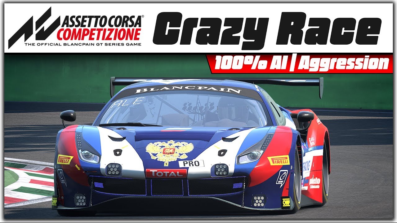 Crazy Race + Setup. 100% AI | Aggression in Assetto Corsa Competizione ...