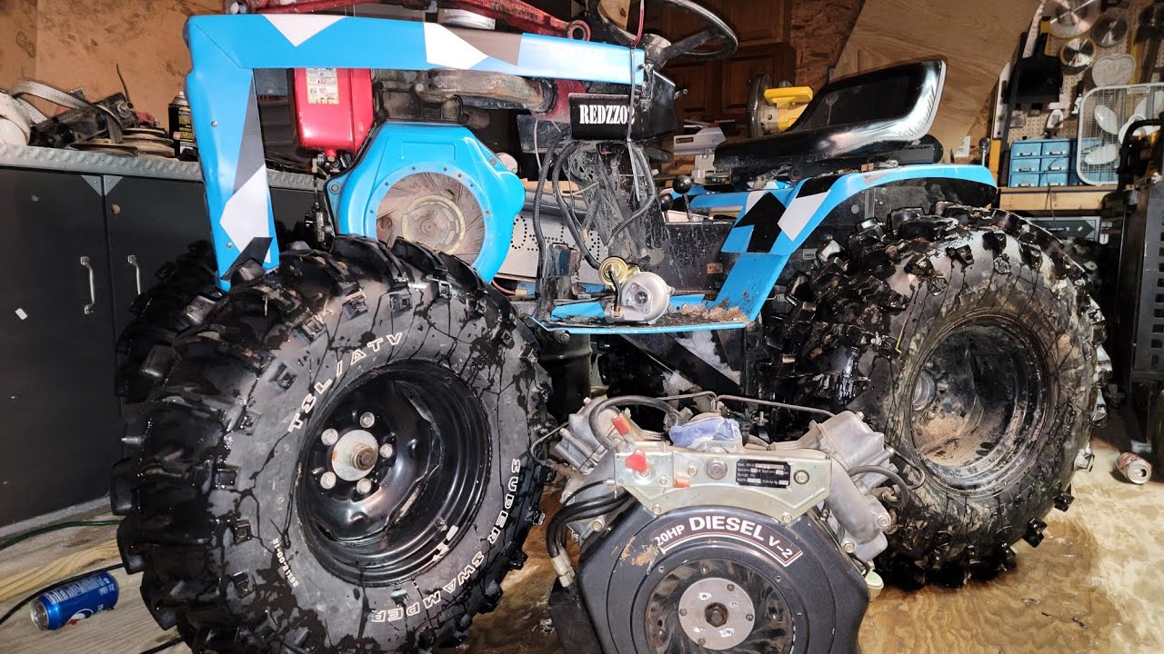 I Bought [Redzz02] Lifted Vtwin Turbo Diesel Mud Mower - YouTube