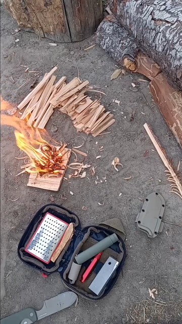 How To Start A Fire With (Swiss Tech Lodern Kit) Fire Starter! #edc # ...