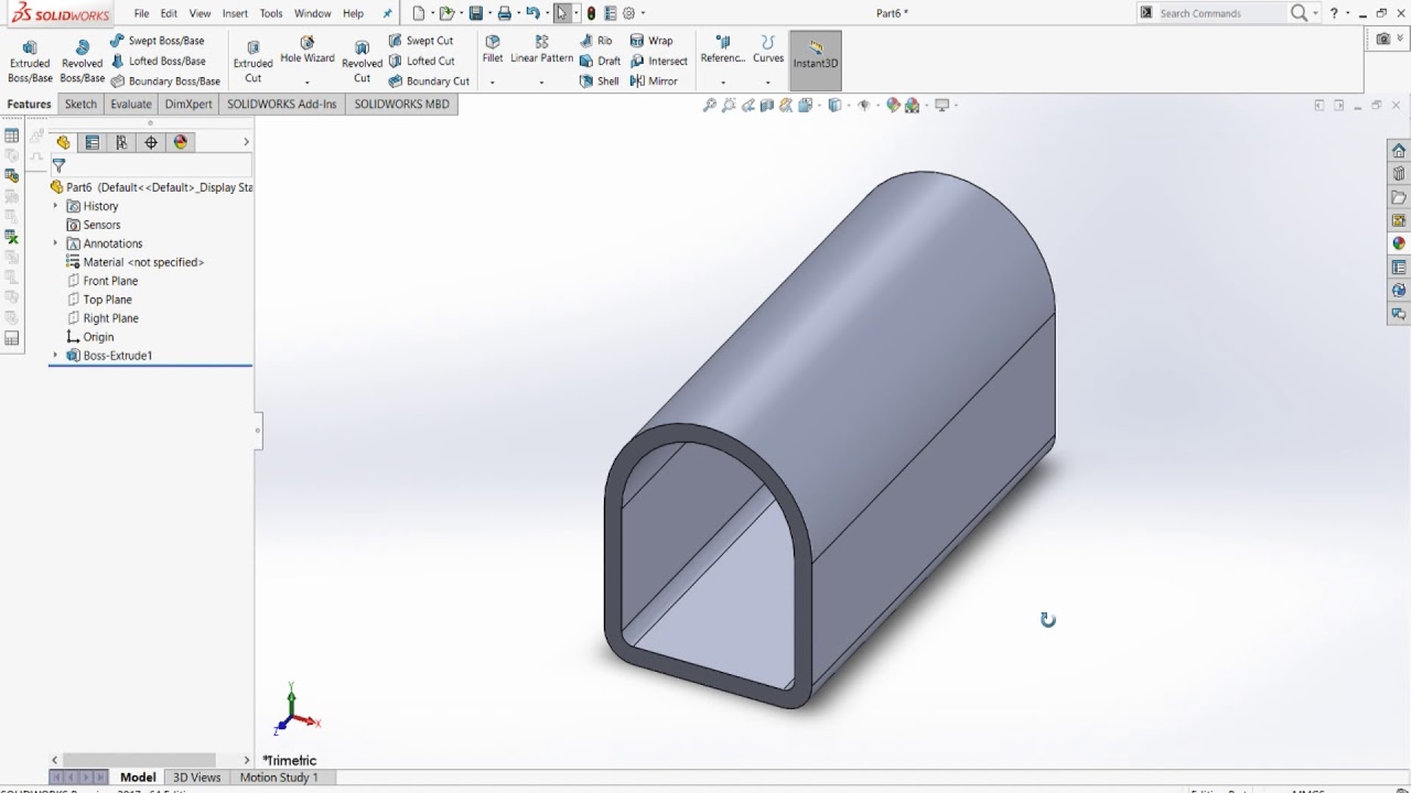 Tutorial Solidworks - Partea a 3-a: Notiuni introductive (Fillet, Trim ...