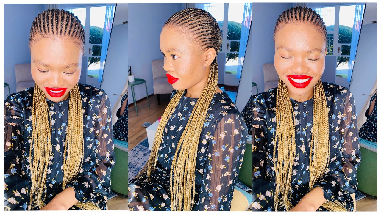 Straight-back cornrows: DIY - YouTube