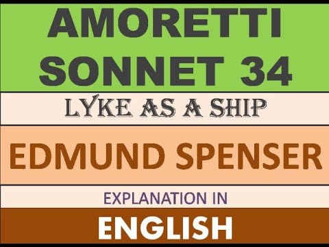 IGNOU MEG-1 Edmund Spenser's Amoretti Sonnet 34 Recitation/Summary ...