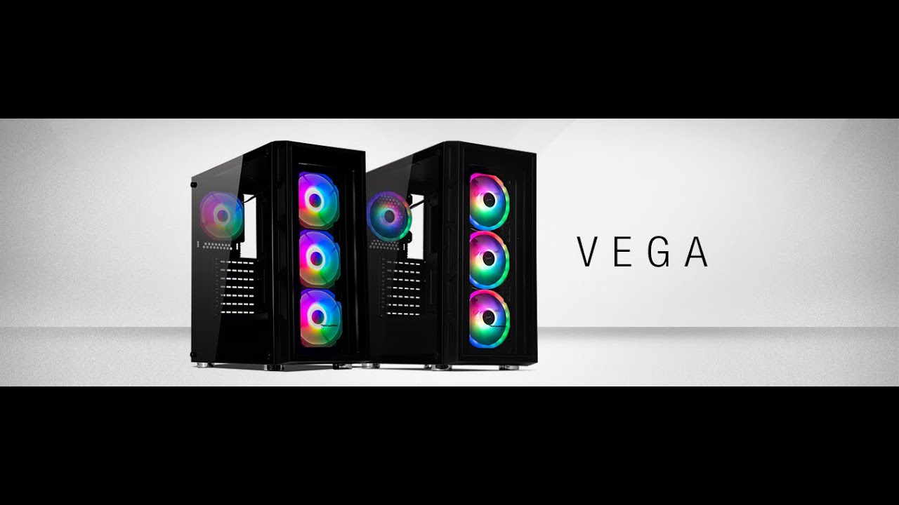 Tecware VEGA with 4 Spectrum ARC Fans - YouTube