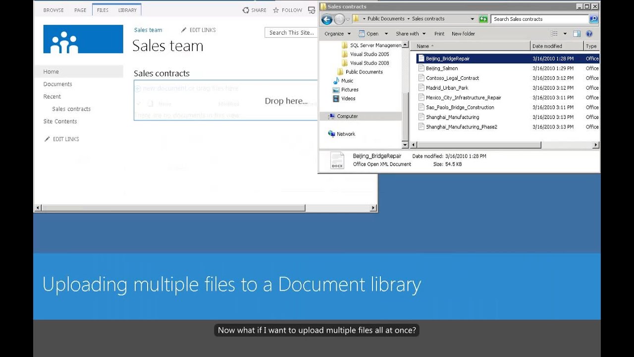 How to Add Documents to SharePoint libraries? - YouTube