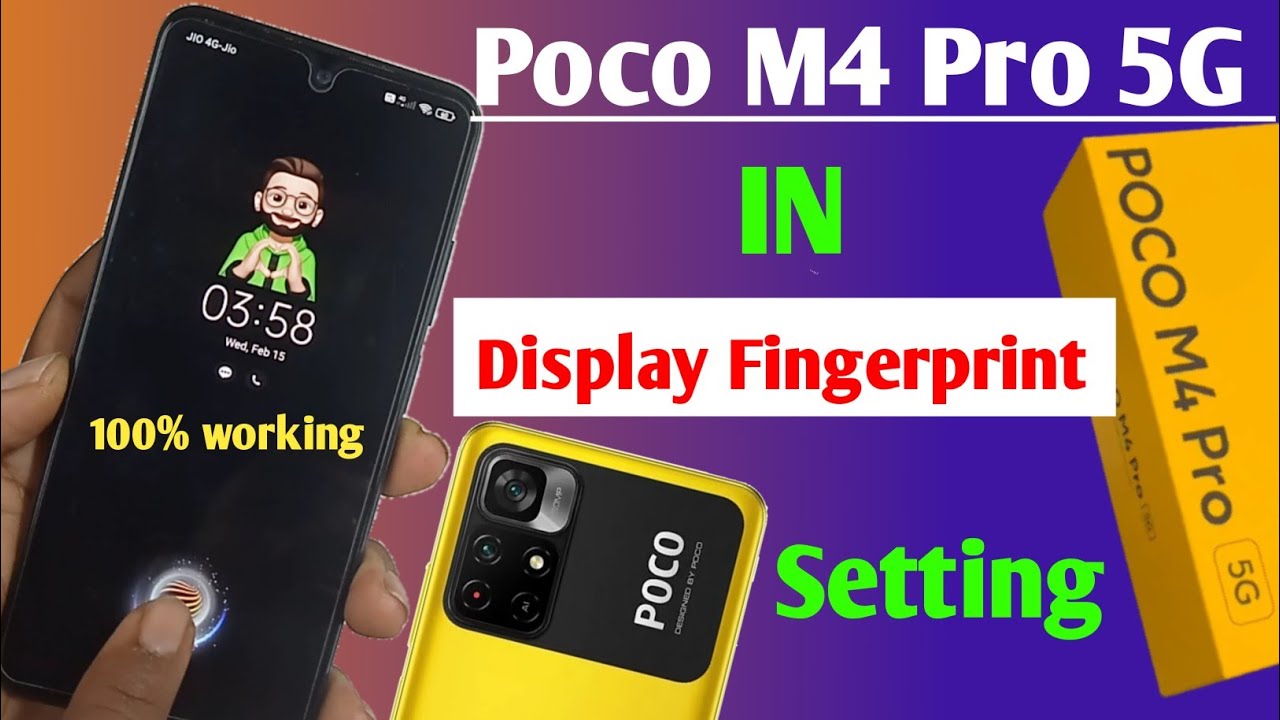 Poco M4 Pro 5G in display fingerprint setting /Poco M4 Pro me display ...