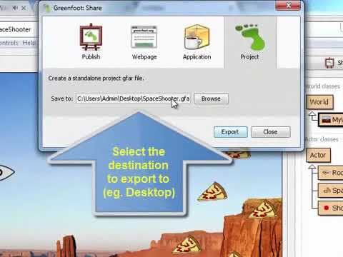How to Share Greenfoot Scenarios - YouTube