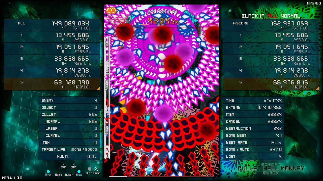 Bullet Hell Monday: Black - Black IF Normal 1cc - YouTube