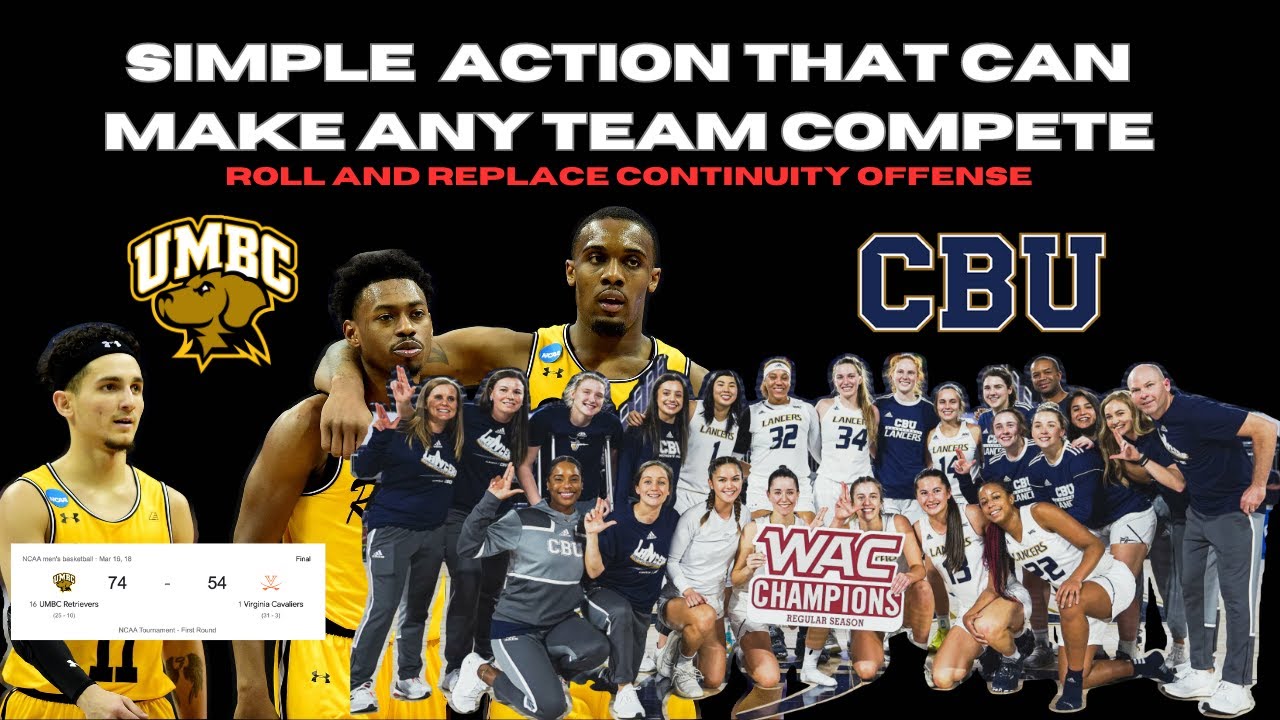 Roll and Replace (Slot Ball Screen) Continuity Offense - YouTube