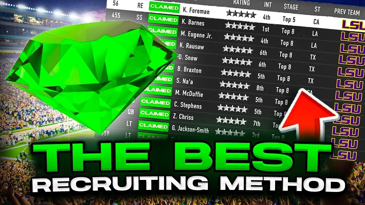 The BEST Recruiting Method in CFB 26 Dynasty Post-Patch - YouTube