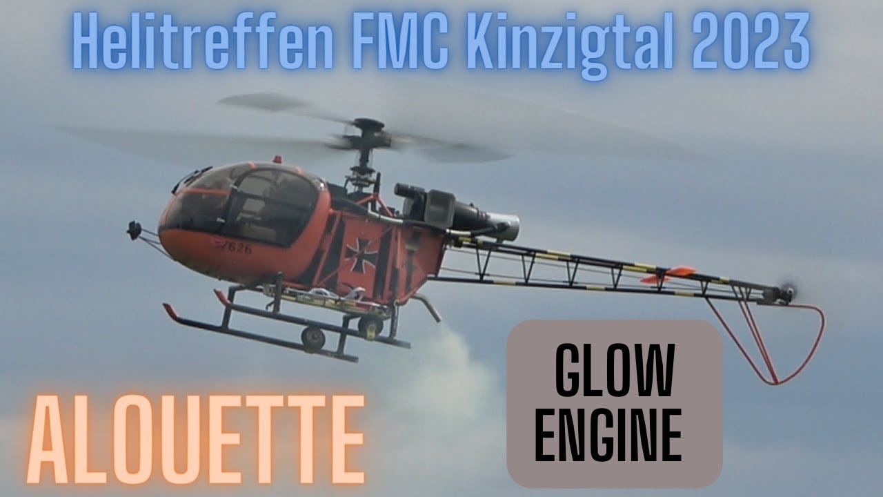 RC VINTAGE ALOUETTE GLOW ENGINE (Helitreffen FMC Kinzigtal 2023) - YouTube