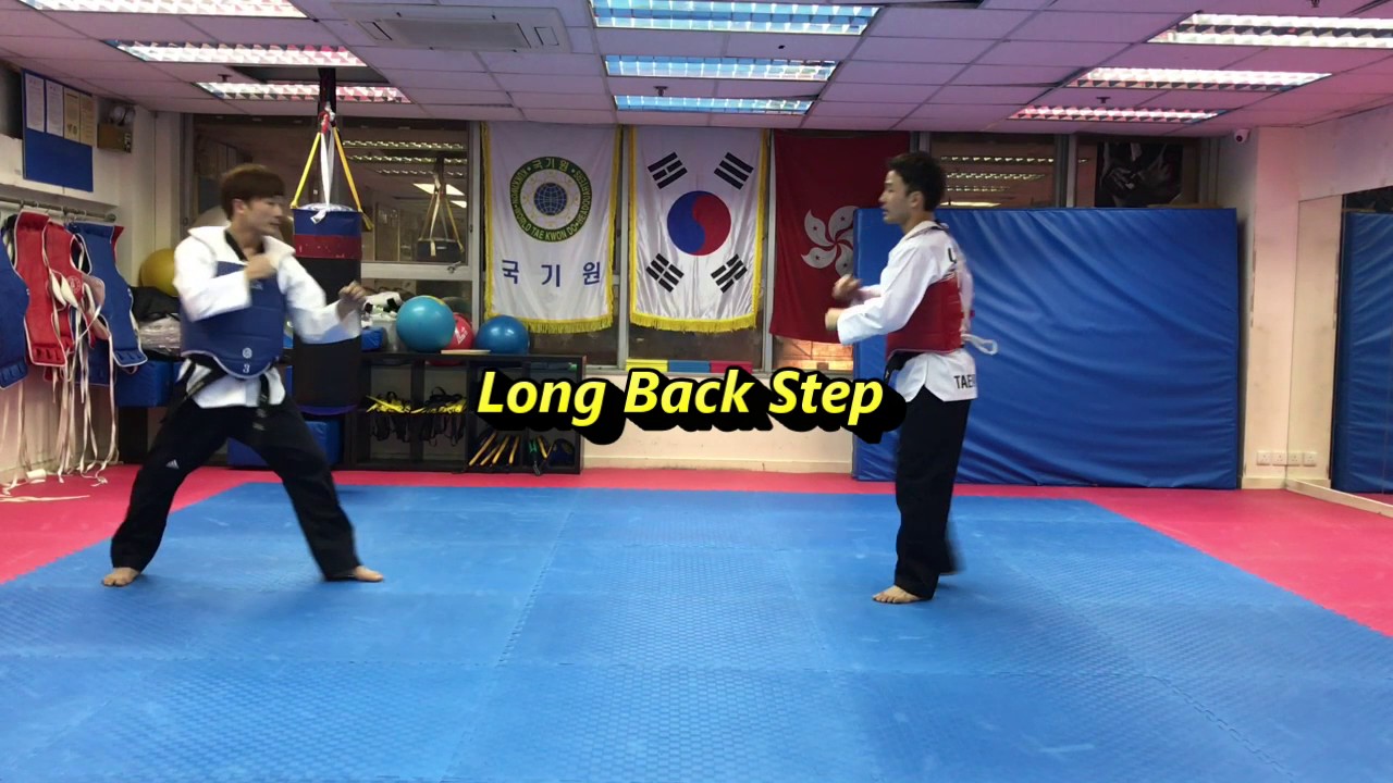Taekwondo - Sparring Tutorial #2 Back Step Roundhouse Kick - YouTube