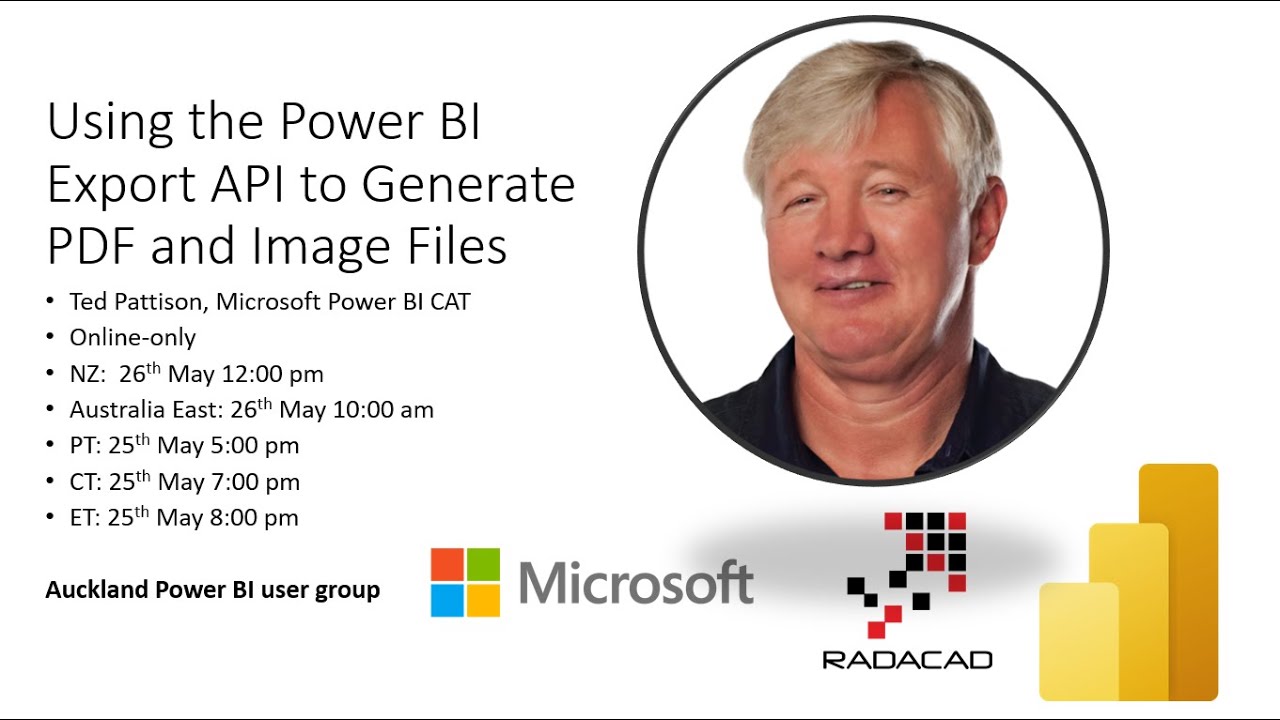 Using The Power BI Export API To Generate PDF And Image Files By Ted Pattison User Group Using The Power BI Export API To Generate PDF And Image Files By Ted Pattison User Group