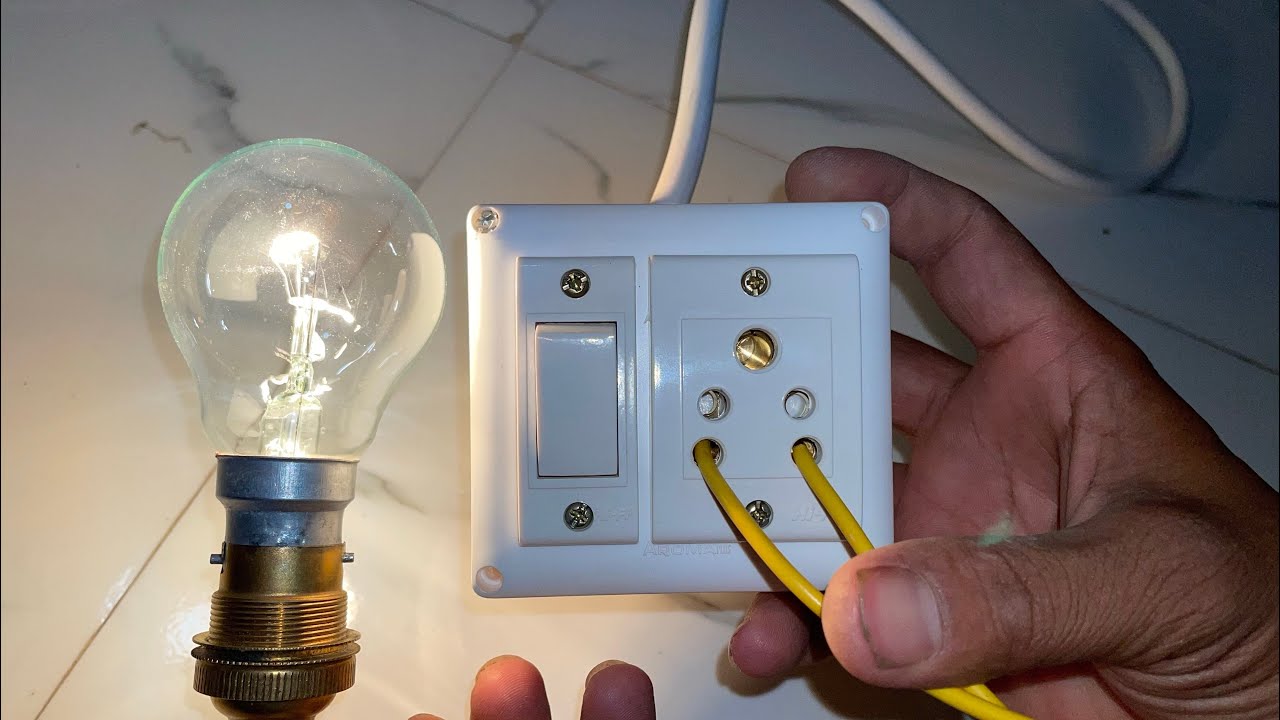 1 switch 1 socket connection | board me connection kaise kare | 1 ...