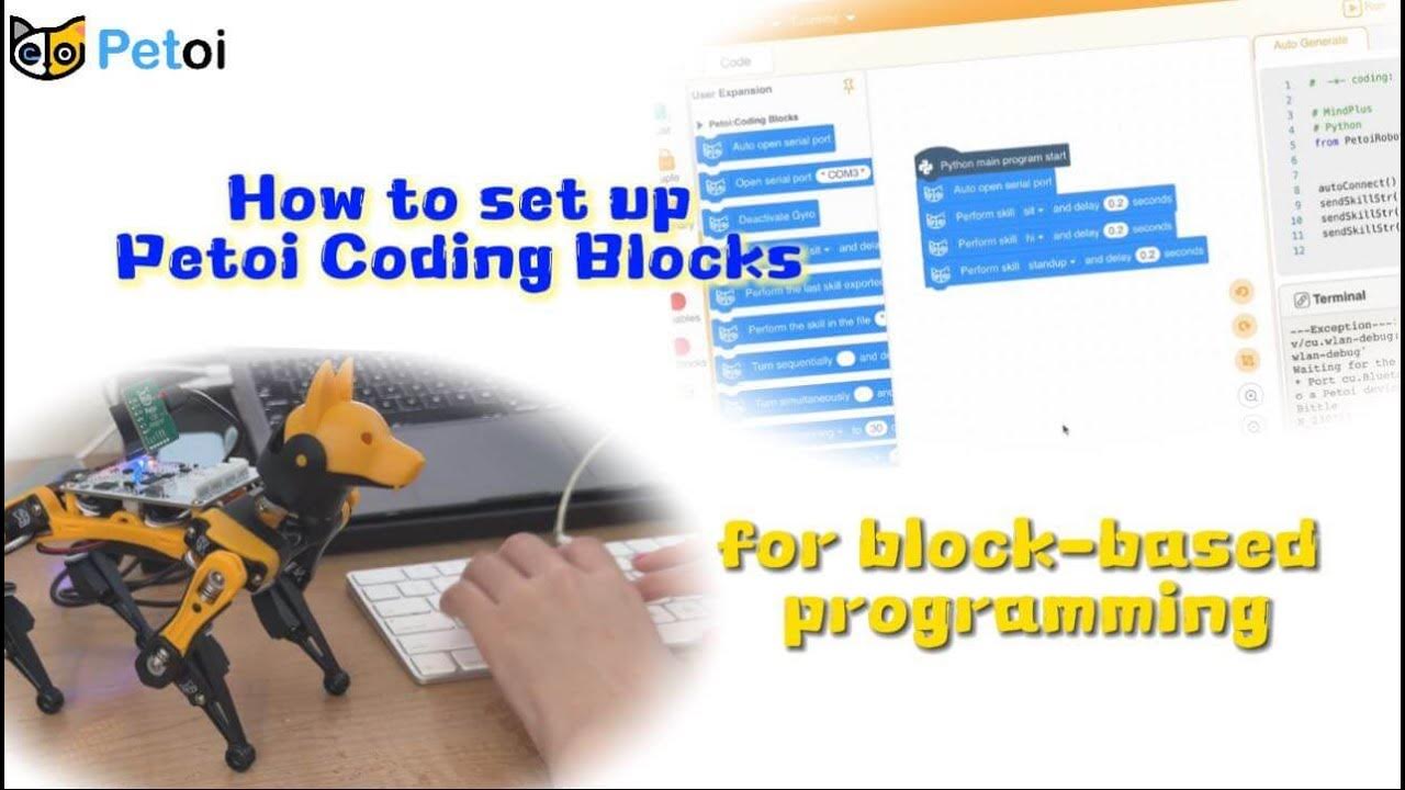 Set up the program - Petoi Coding Block Robotics Curriculum 00 - Robotics Coding for Beginners ...
