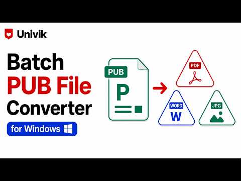 Batch Microsoft Publisher Conversion - Convert PUB Files to PDF, Word, JPG In Bulk for Windows