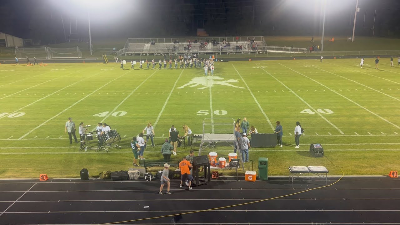 First Football Game 8/28 | North Moore Marching Mustangs - YouTube