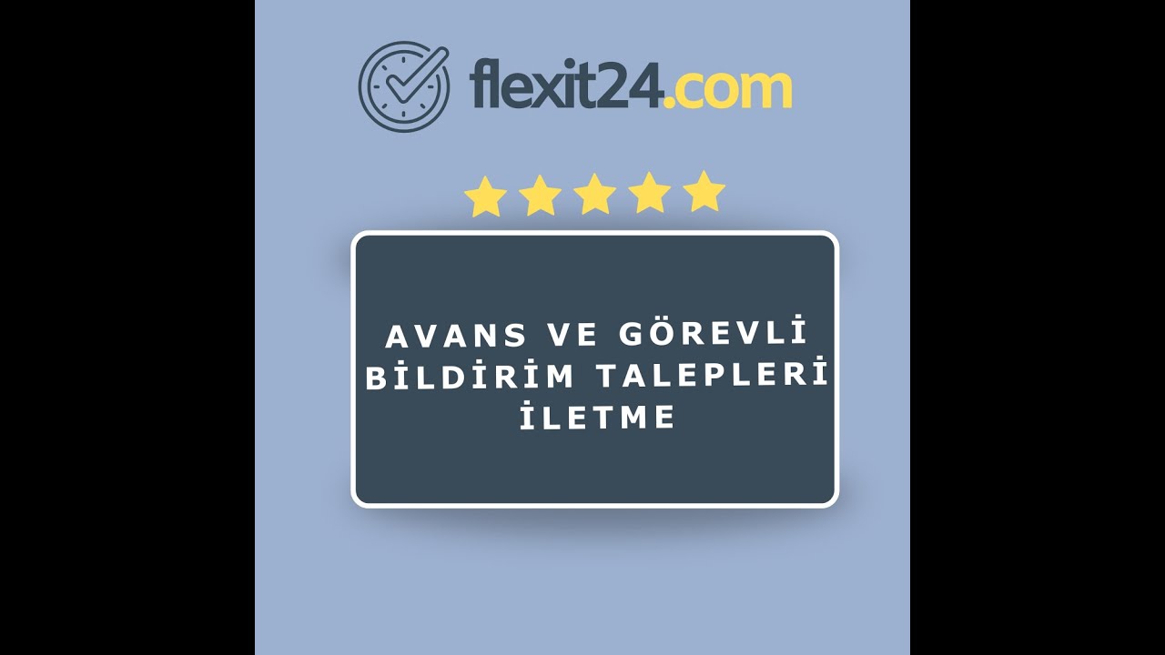 Avans ve Görevli Bildirim Talebi İletme - YouTube