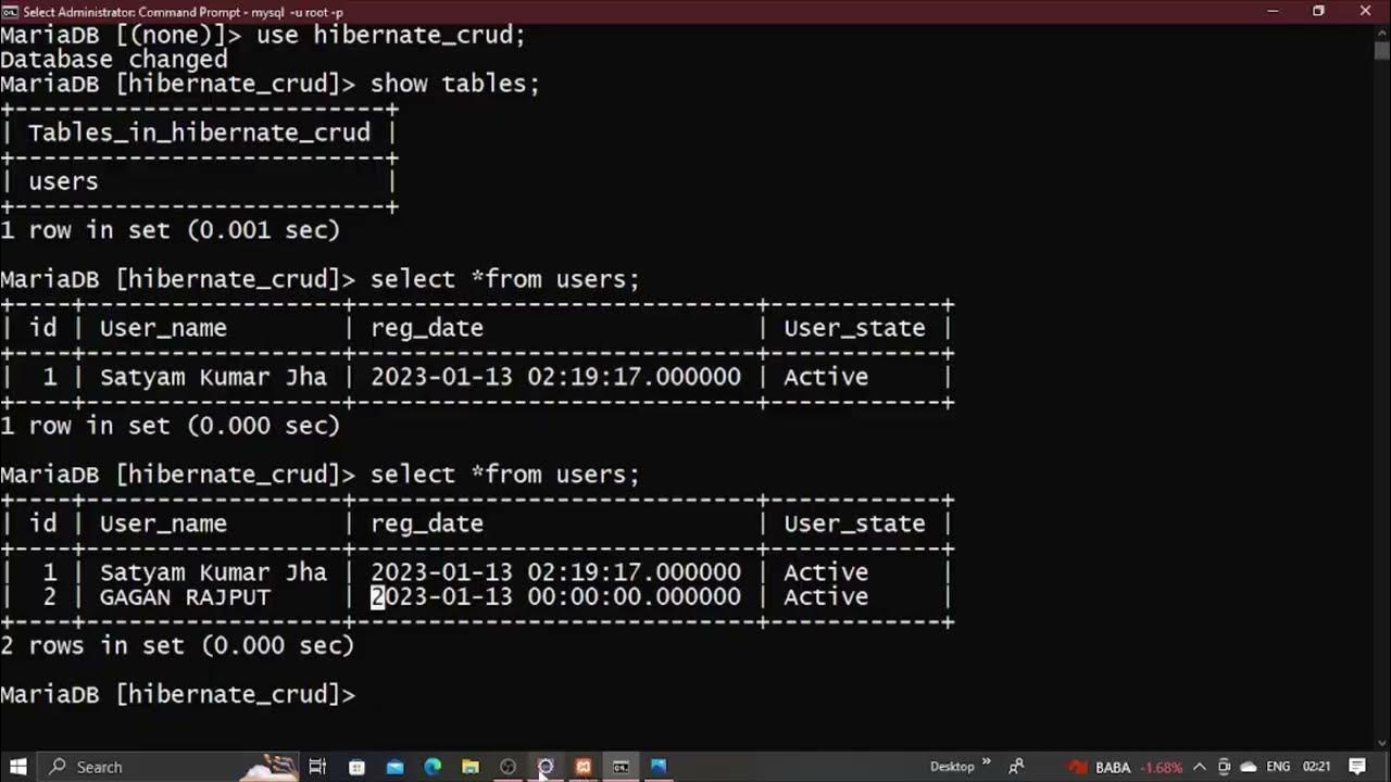 Hibernate Crud Part 5 Create Operation Youtube