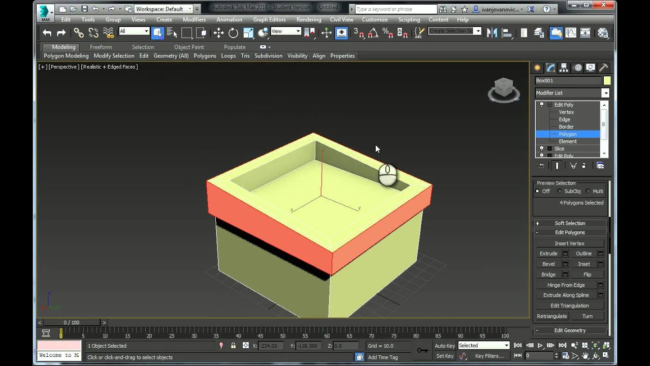 Modeling a small store using Edit poly modifier - YouTube