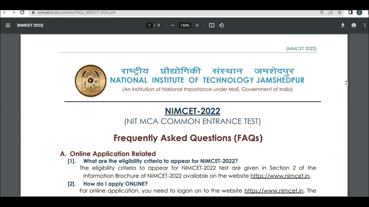 Nimcet_2022 || How To Fill NIMCET Application Form || - YouTube