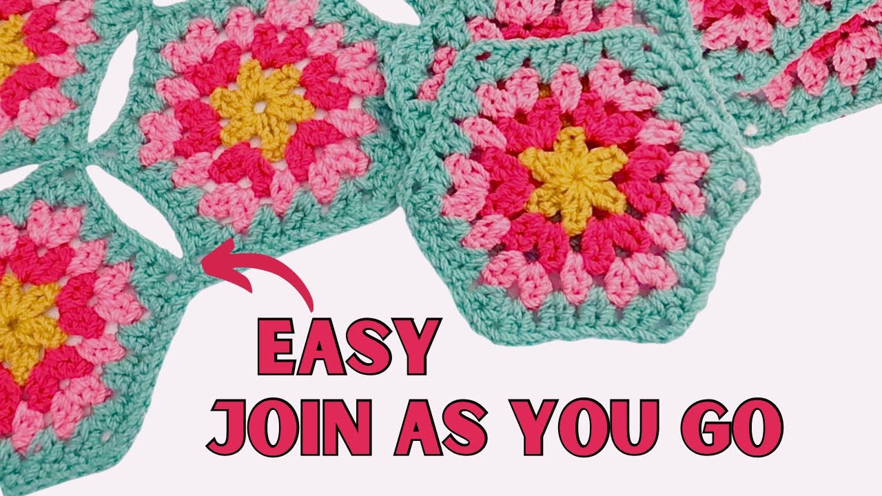 How to crochet the continuous join as you go (CJAYG) method | Crochet ...