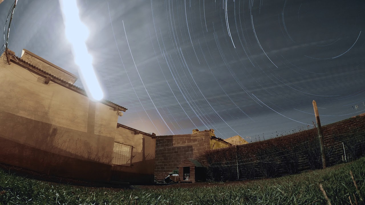 Star Trail and Moon Trail / Time lapse - GoPro Hero 4 Silver (2K) - YouTube