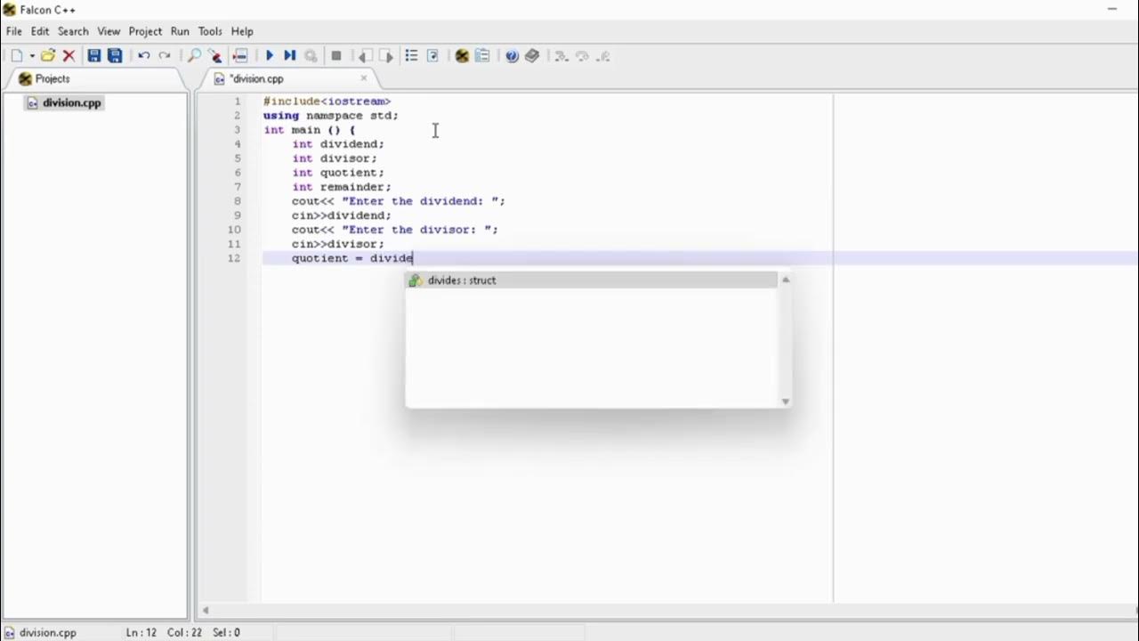 Write a C++ program to compute the quotient and remainder - YouTube