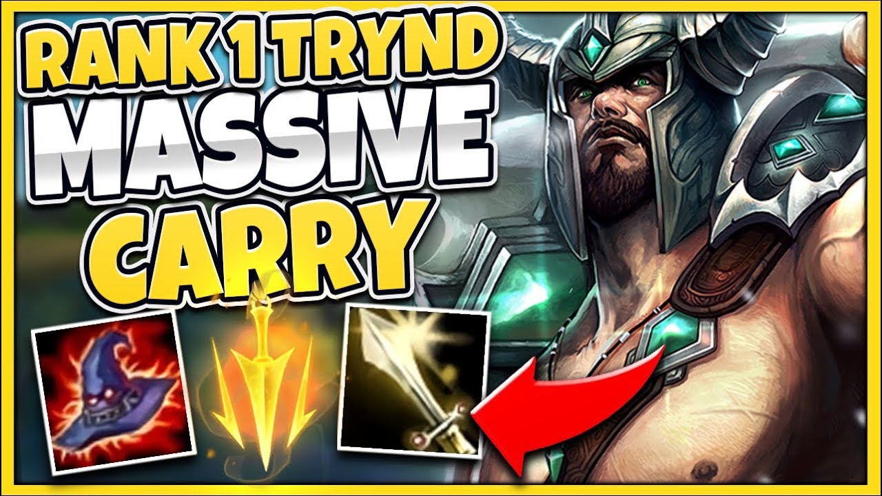 HOW THE RANK 1 TRYND 1V9 CARRIES WITH $1500 AT RISK! S9 TRYNDAMERE TOP ...