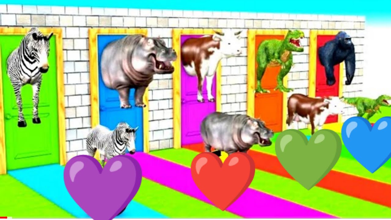 Animal Crossing Video with elephant mammoth cow lion and bear wild ...